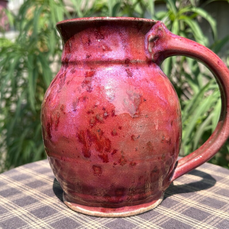 Red Ceramic Pitcher - Etsy