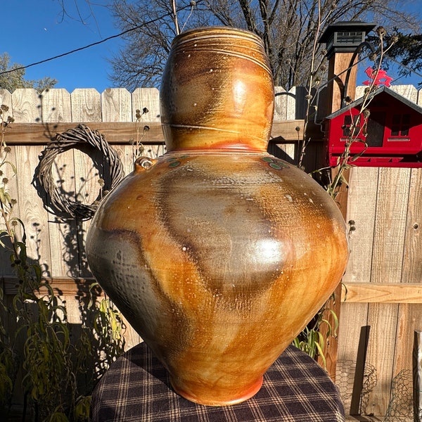 Brown Pottery Vase - Etsy