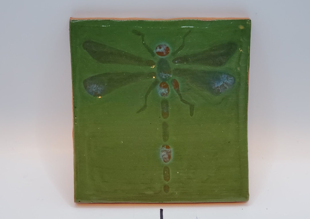 Dragonfly Ceramic Tiles Handmade for Kitchen Backsplash or Bathroom ...