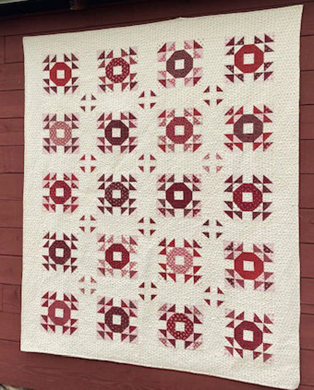 Ruby Valentine Quilt Pattern 62" X 77" Two Color Quilt - Etsy