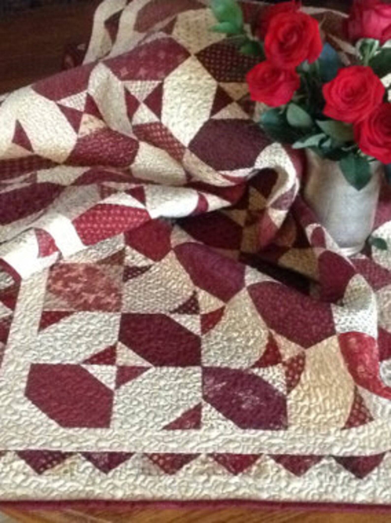 Rosebud Quilt Pattern by Shopgirl Quilts - Etsy