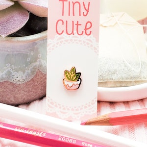 Tiny Plant Enamel Pin - Etsy