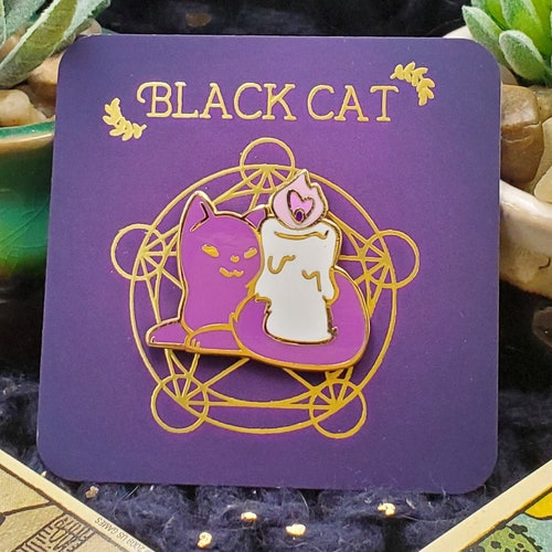 Black Cat Pin / Enamel Pin Black Cat / Cat Pin Badge / Cat - Etsy