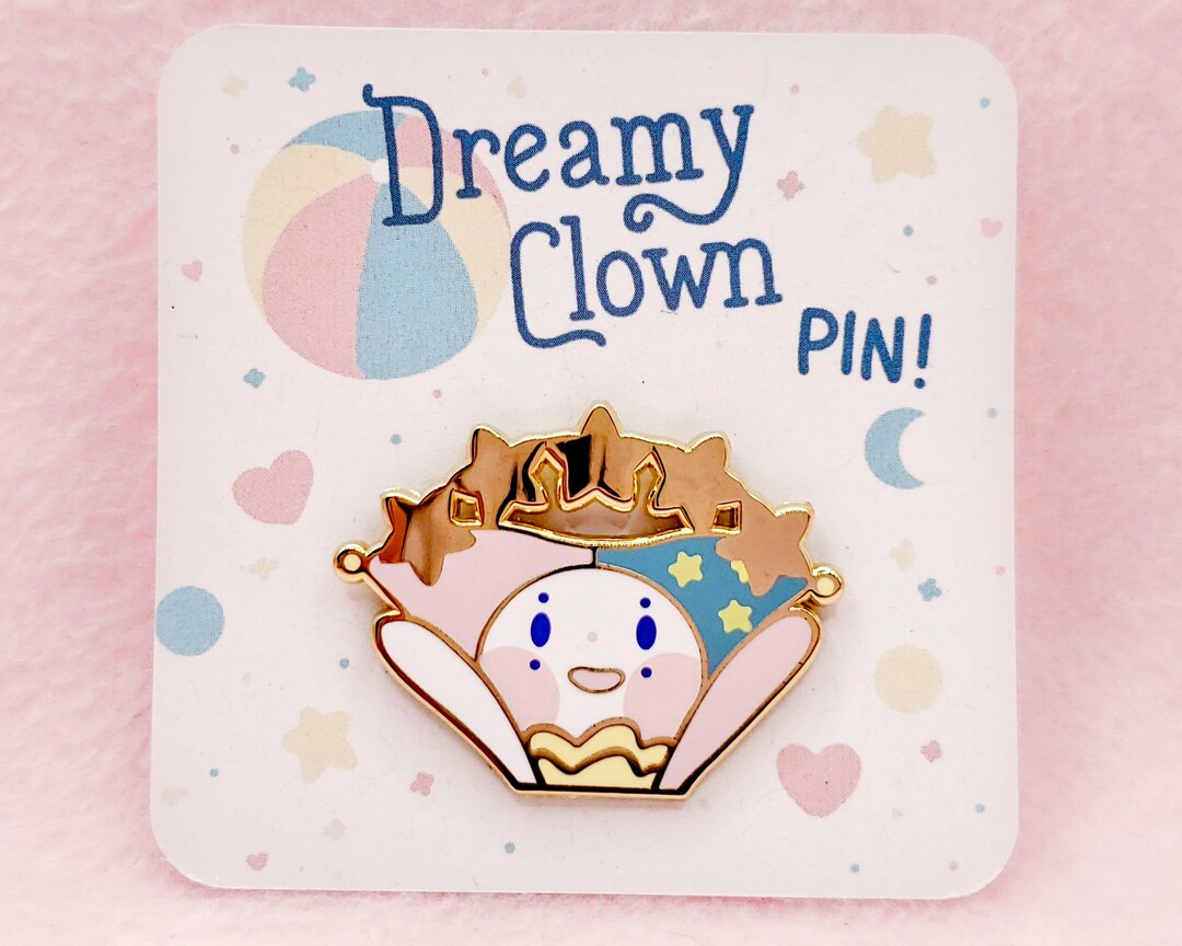 Dreamy Clown Enamel Pin - Etsy