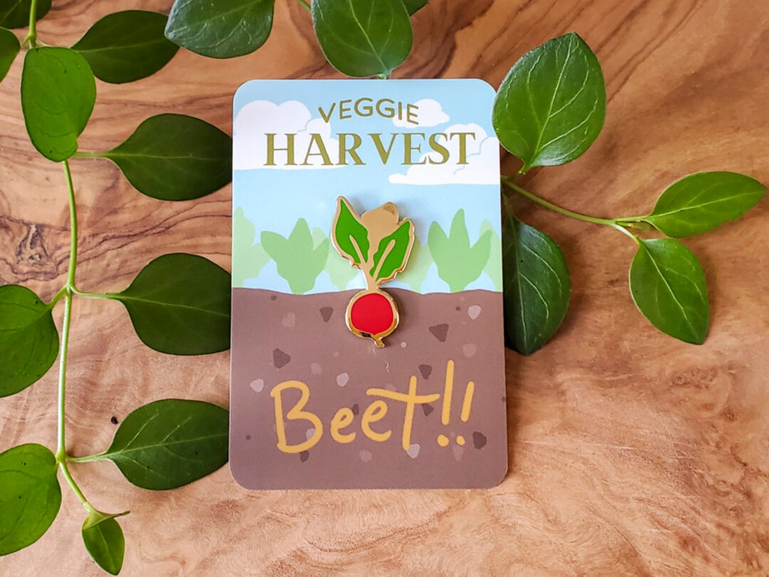 Beet Veggie Harvest Hard Enamel Pin - Etsy