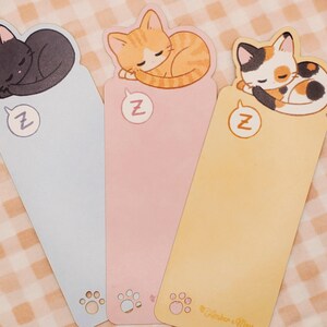 Sleepy Kitty Bookmarks - Etsy