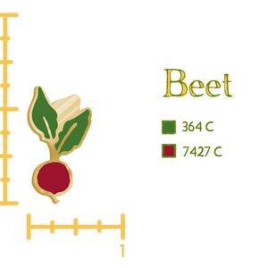 Beet Veggie Harvest Hard Enamel Pin - Etsy