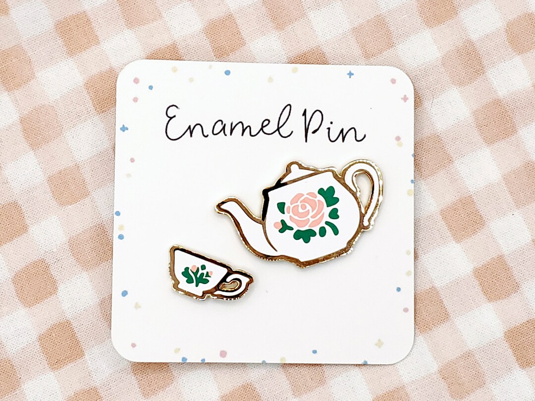 Teapot and Cup Enamel Pin Set - Etsy