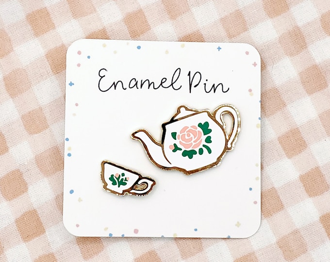 2 Teapot Pins - Etsy