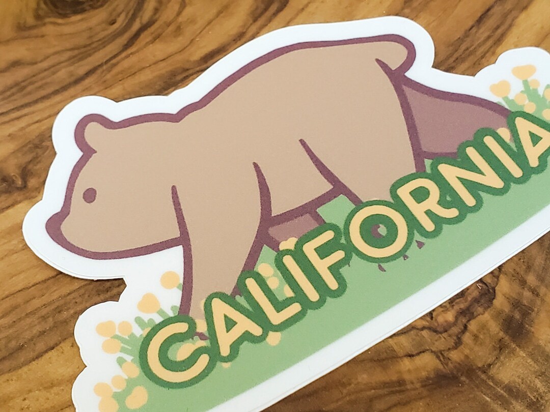 California Bear Sticker - Etsy