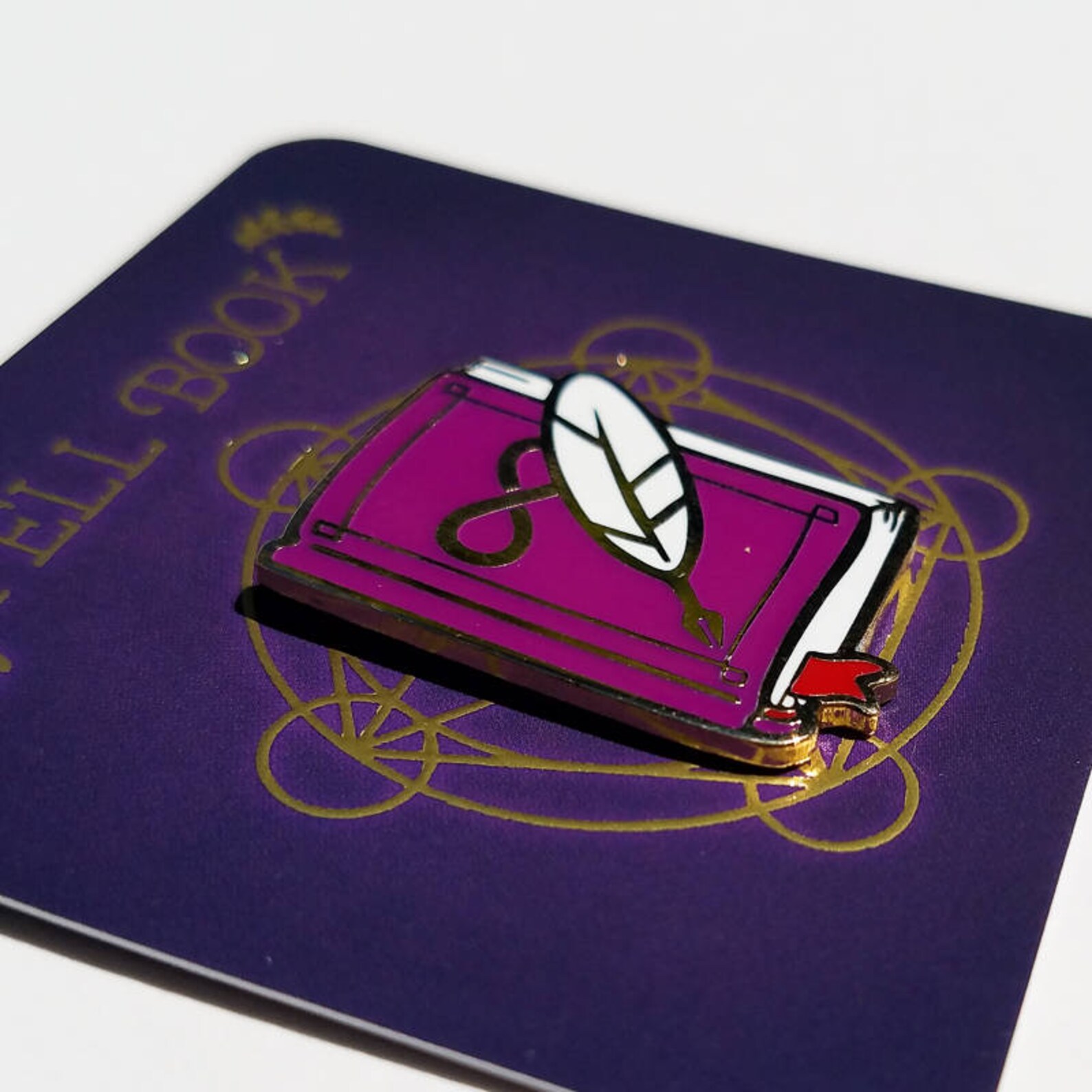 Spell Book Enamel Pin - Etsy