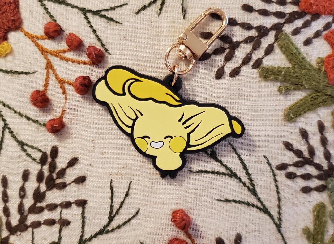 Goldy Mushroom Sprite PVC Rubber Keychain - Etsy