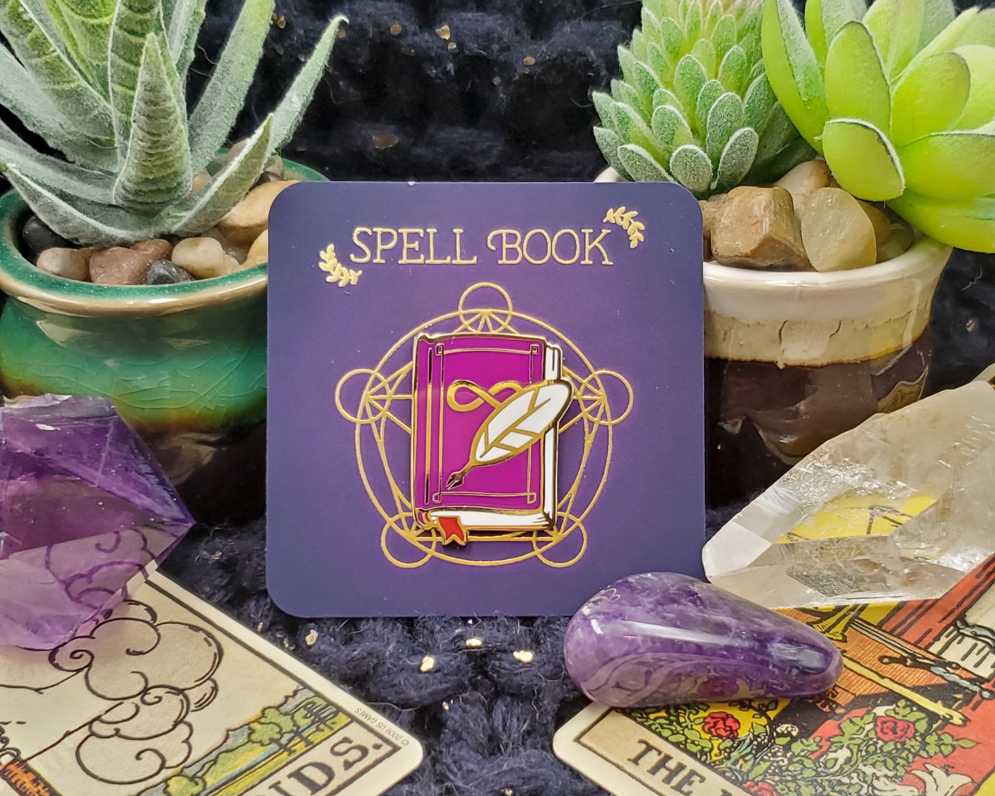 Spell Book Enamel Pin - Etsy
