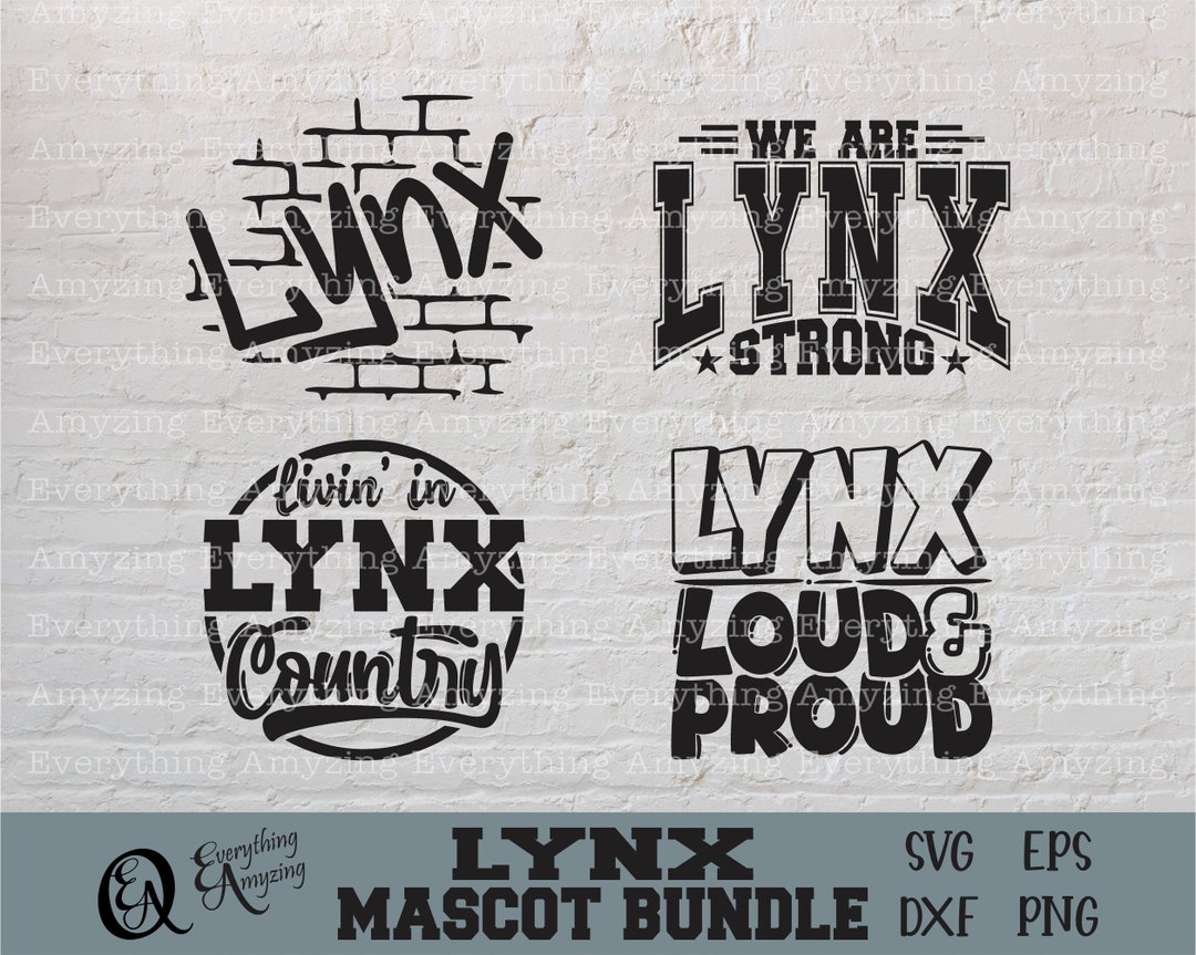 Lynx Mascot Bundle Svg, Lynx School Spirit Svg, Lynx Cheerleading Svg ...