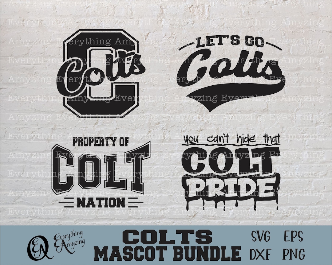 Colts Mascot Bundle Svg, Colts School Spirit Svg, Colts Cheerleading ...