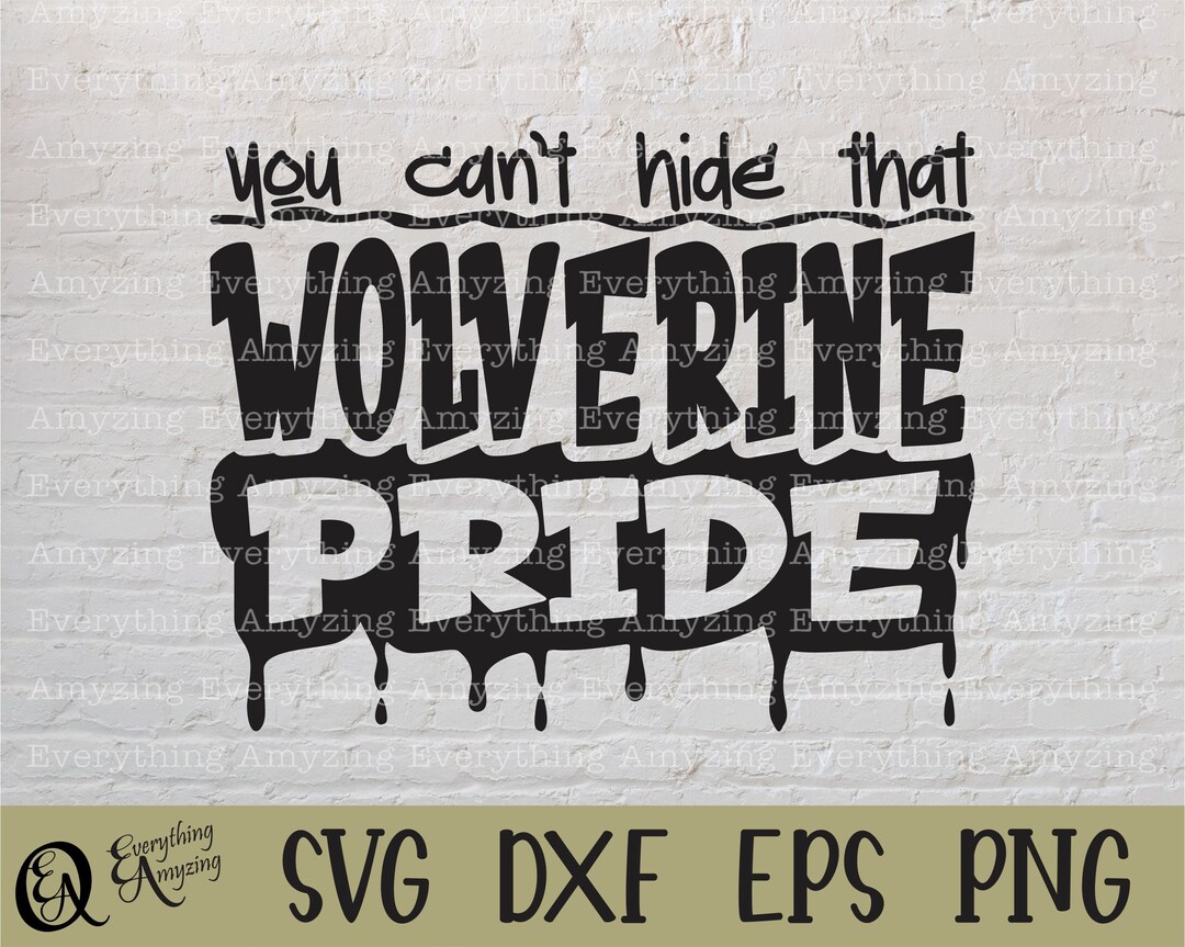 Wolverine Pride Svg, Wolverines Mascot Svg, Wolverines School Spirit ...