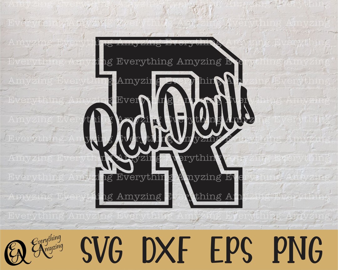 Red Devils Svg, Red Devils Mascot Svg, Red Devils School Spirit Svg ...