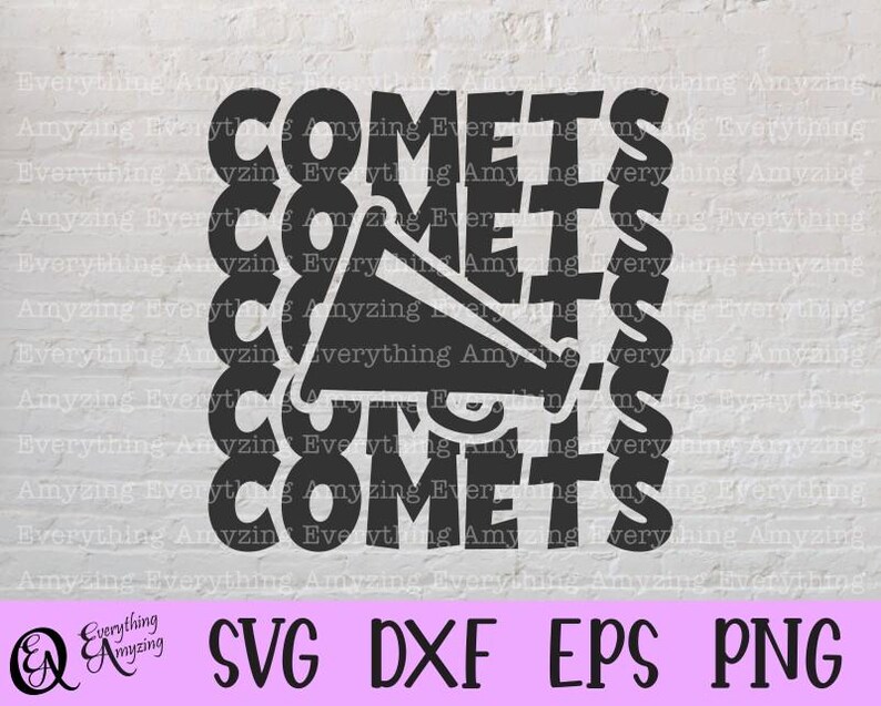 Comets Cheer Svg, Comets Mascot Svg, Comets High School Svg, Comets ...