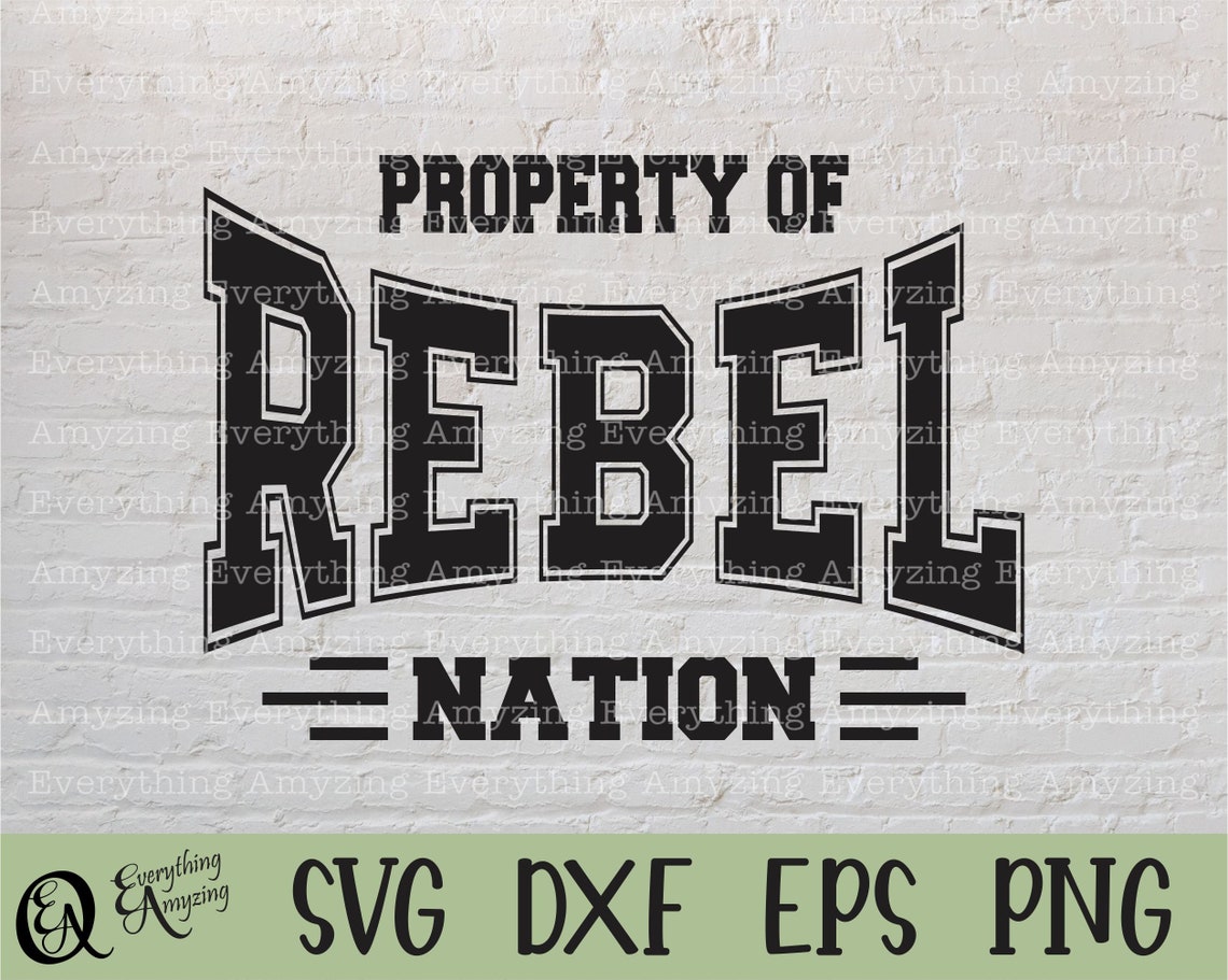 Rebel Nation Svg, Rebels Mascot Svg, Rebels School Spirit Svg, Rebels ...