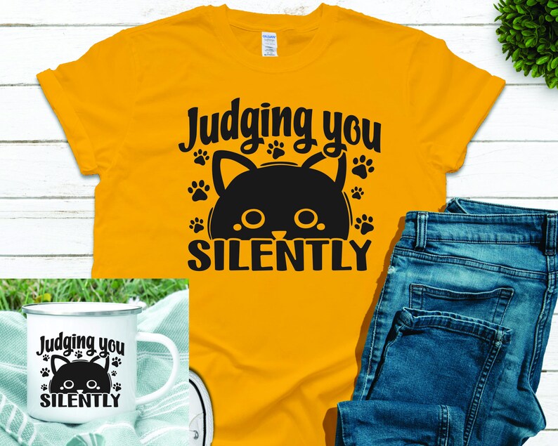 Judging You Silently Svg Cat Lover Svg Crazy Cat Lady Svg - Etsy