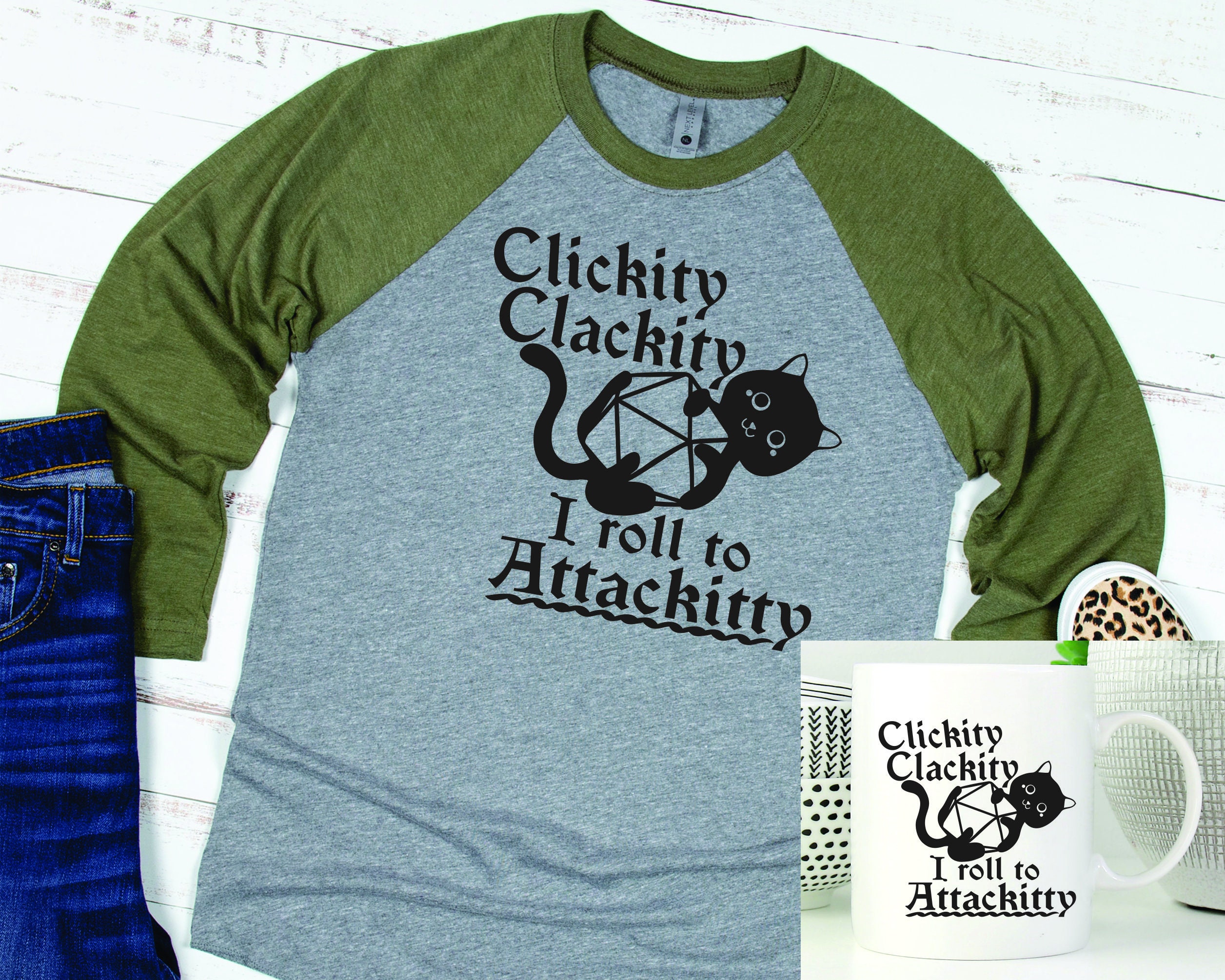 Clickity Clackity I Roll to Attackitty Svg Dungeons and - Etsy
