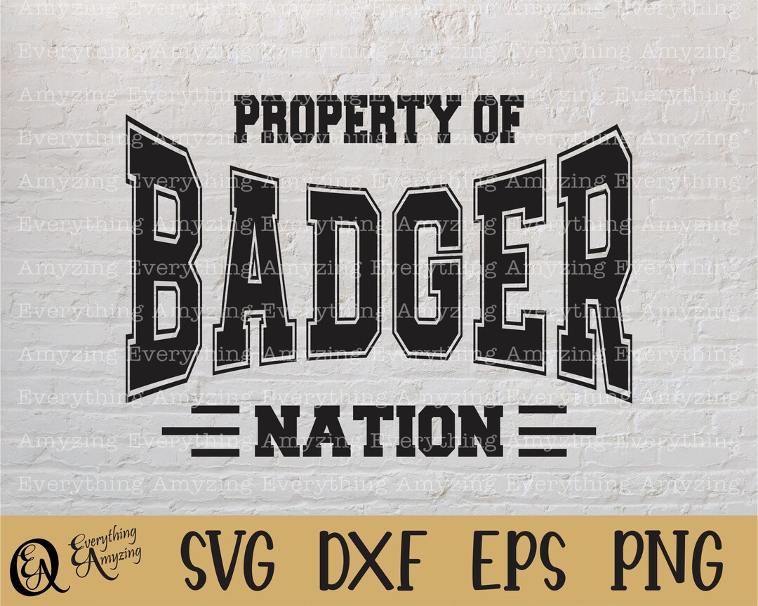 Badger Nation Svg, Badgers Mascot Svg, Badgers School Spirit Svg ...