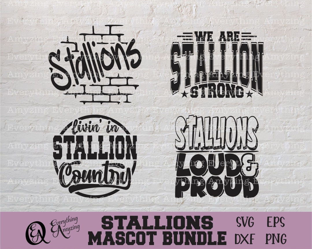 Stallions Mascot Bundle Svg, Stallions School Spirit Svg, Stallions ...