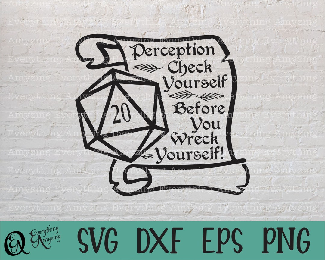 Perception Check Yourself Svg, Dnd Svg, Dungeons and Dragons, Dungeon ...