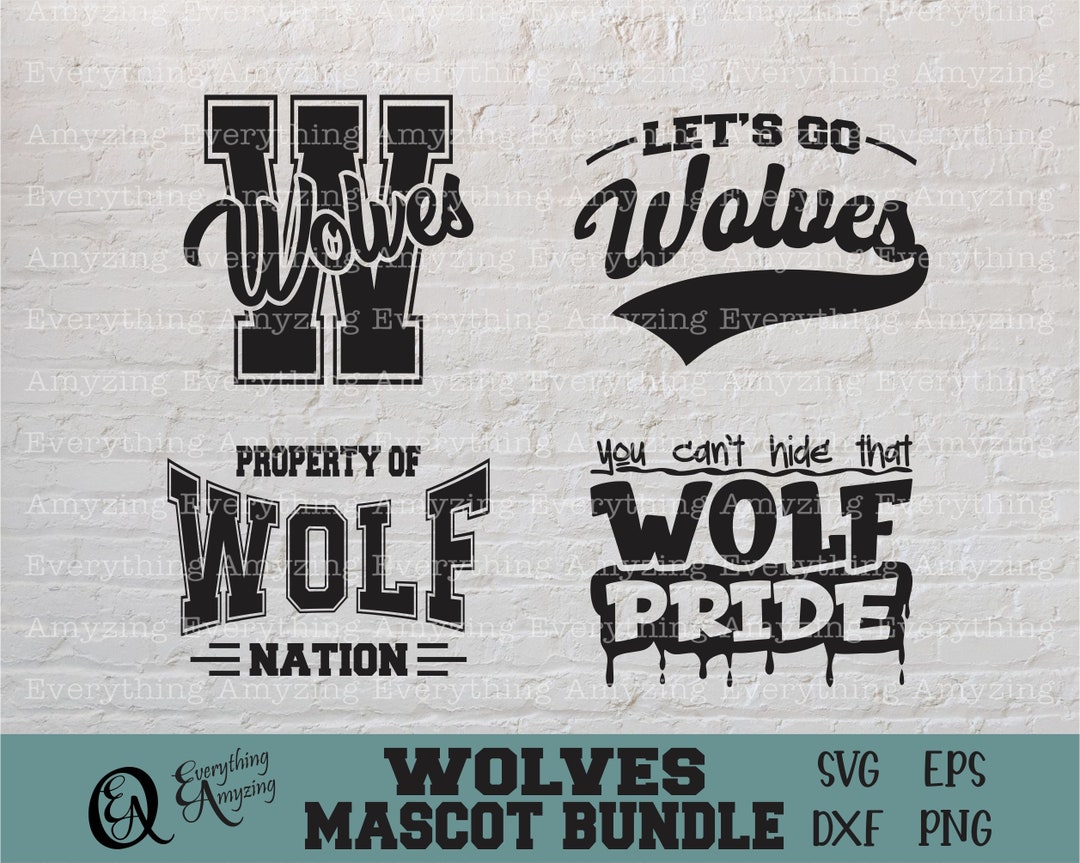 Wolves Mascot Bundle Svg, Wolves School Spirit, Wolves Cheerleading Svg ...