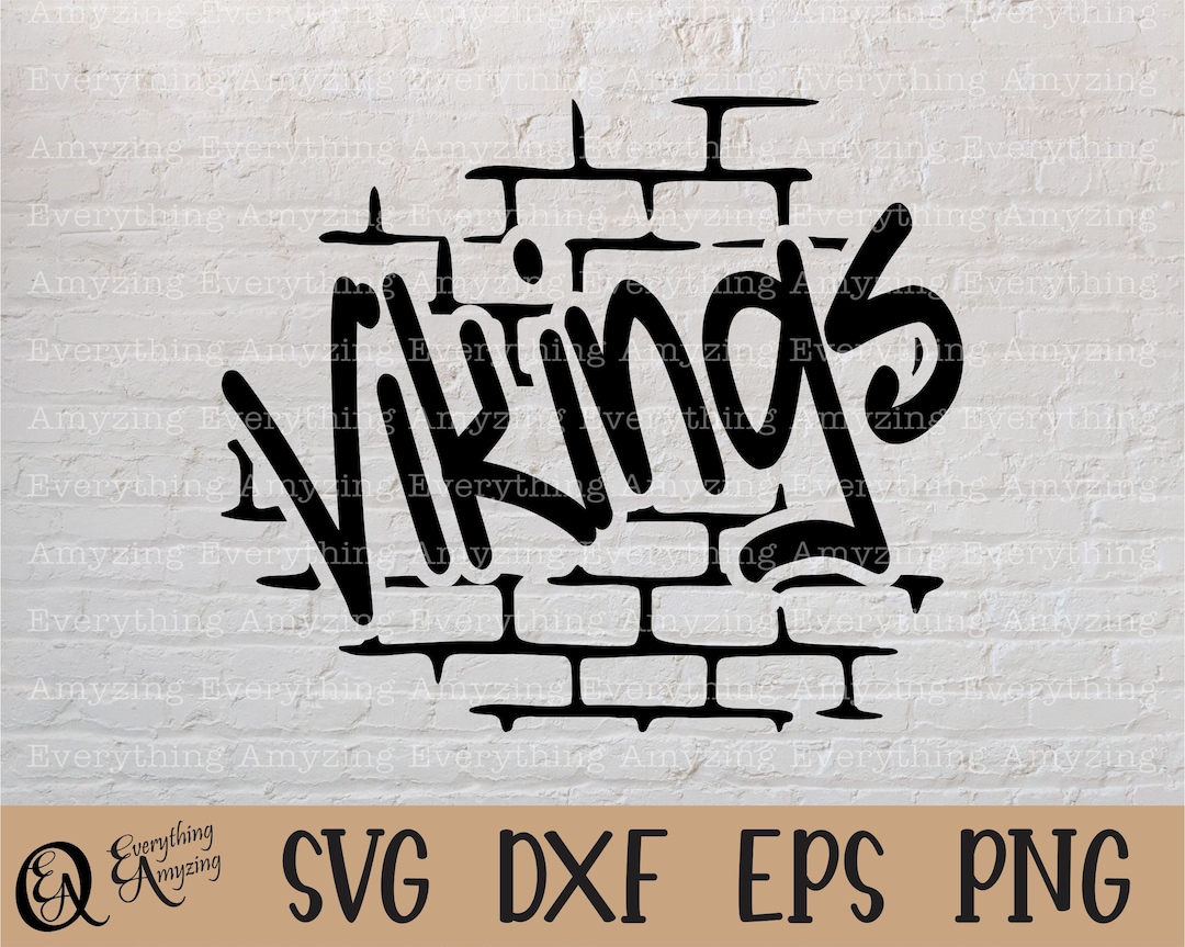 Vikings Graffiti Svg, Vikings Mascot Svg, Viking School Spirit, Vikings ...