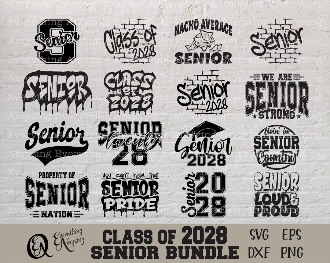 Class of 2028 Senior Bundle Svg, Senior Class Svg, Graduation Svg, High ...