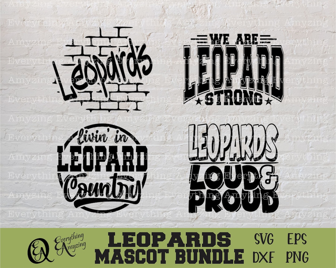 Leopards Mascot Bundle Svg, Leopards School Spirit Svg, Leopards ...