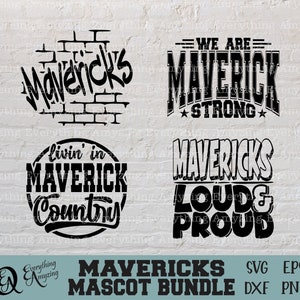 Mavericks Mascot Bundle Svg, Mavericks School Spirit Svg, Mavericks ...