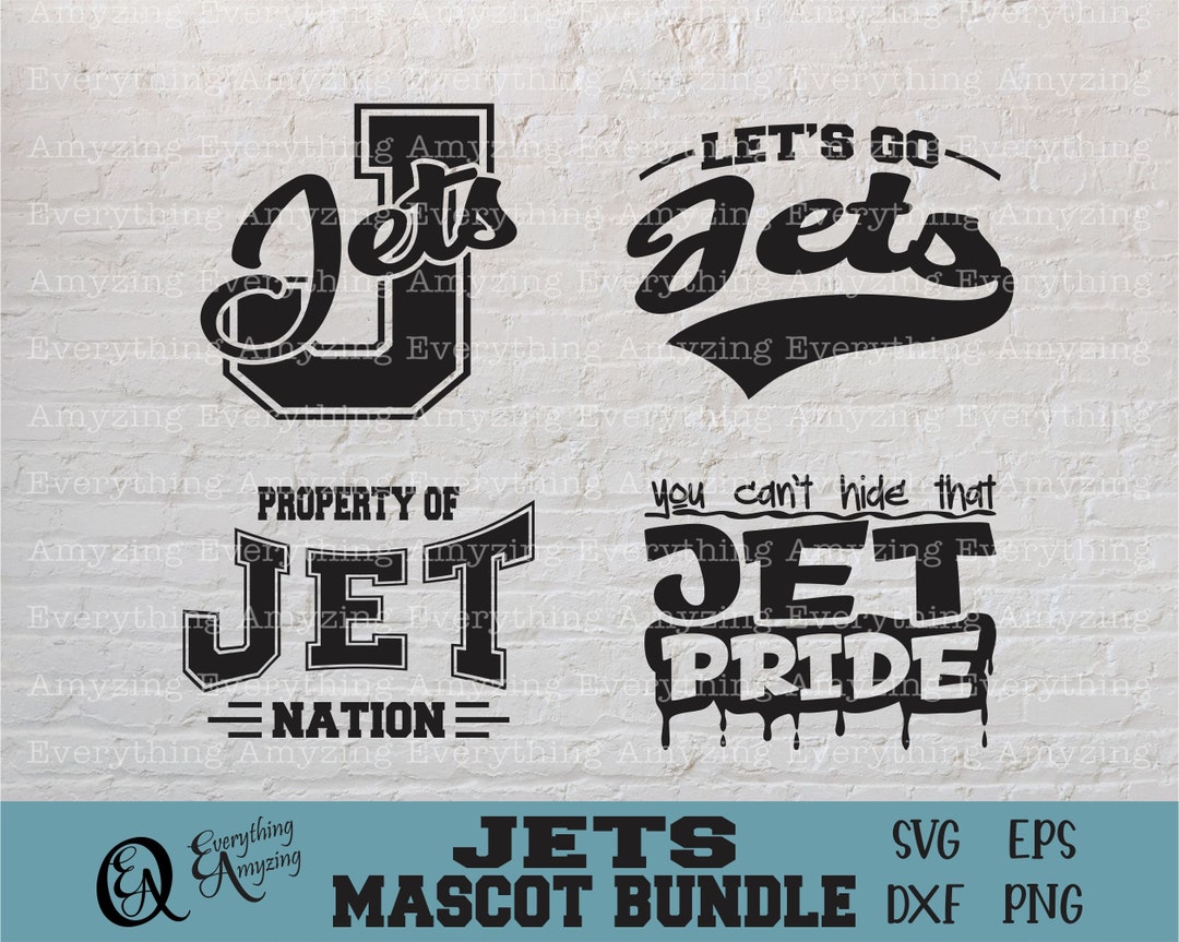 Jets Mascot Bundle Svg, Jets School Spirit Svg, Jets Cheerleading Svg ...