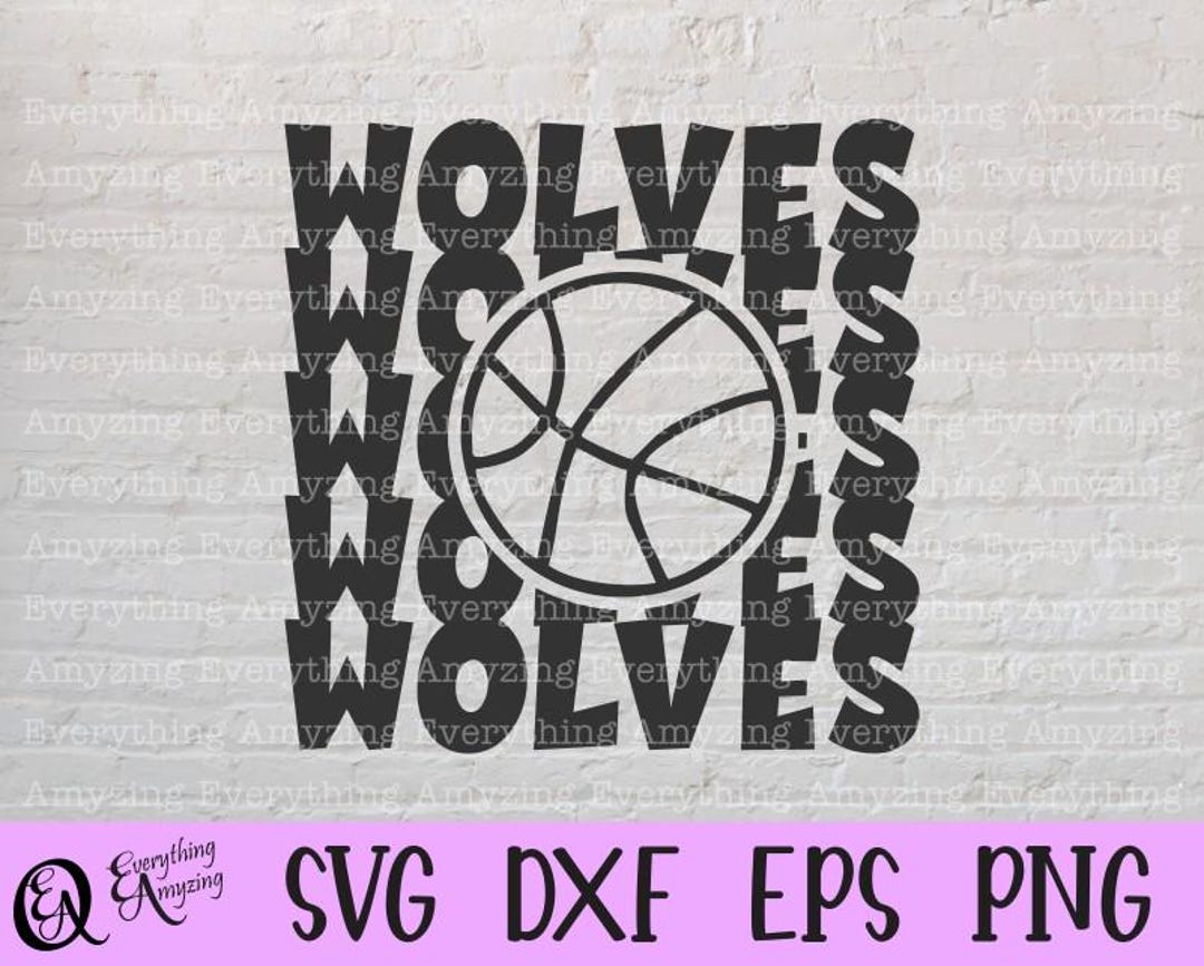 Wolves Basketball Svg, Wolf Mascot, Wolves School Basketball, Wolves ...
