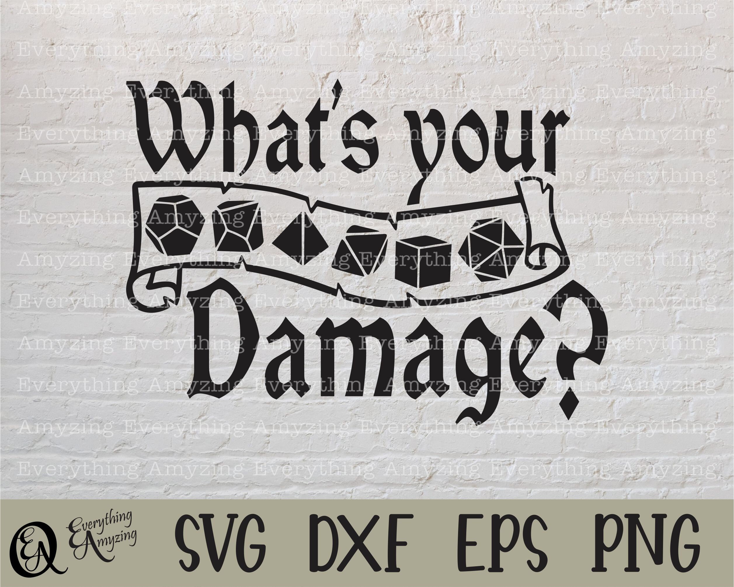 What's Your Damage Svg Dnd Svg Dungeon Master Dice Svg - Etsy UK
