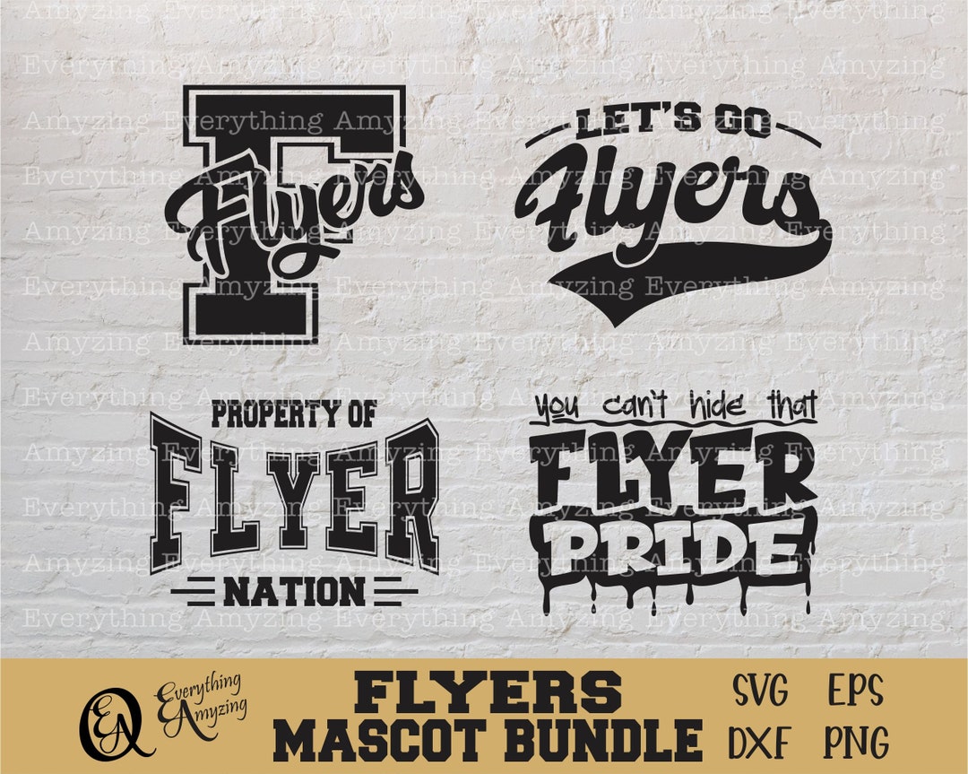 Flyers Mascot Bundle Svg, Flyers School Spirit Svg, Flyers Cheerleading ...