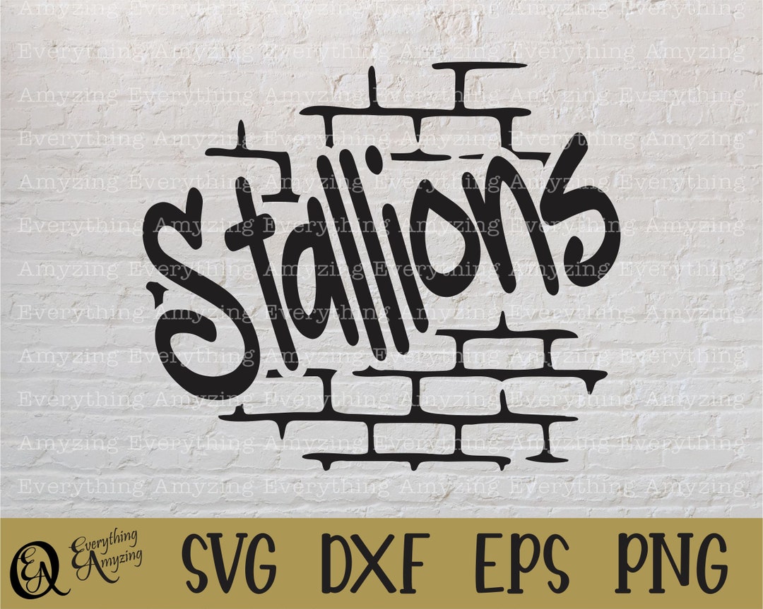 Stallions Graffiti Svg, Stallions Mascot Svg, Stallion School Spirit ...