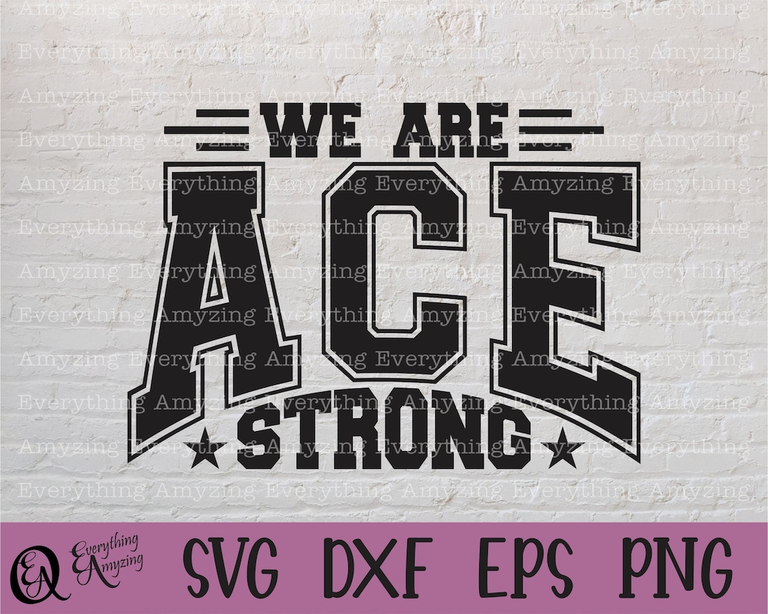 Ace Strong Svg, Aces Mascot Svg, Aces School Spirit Svg, Aces ...