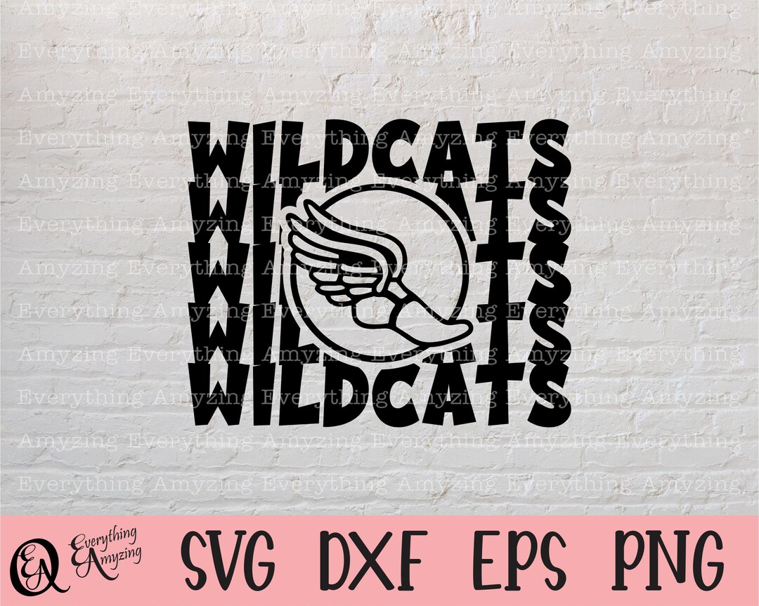 Wildcats Track Svg, Wildcats Mascot, Wildcats Cross Country, Wildcats ...
