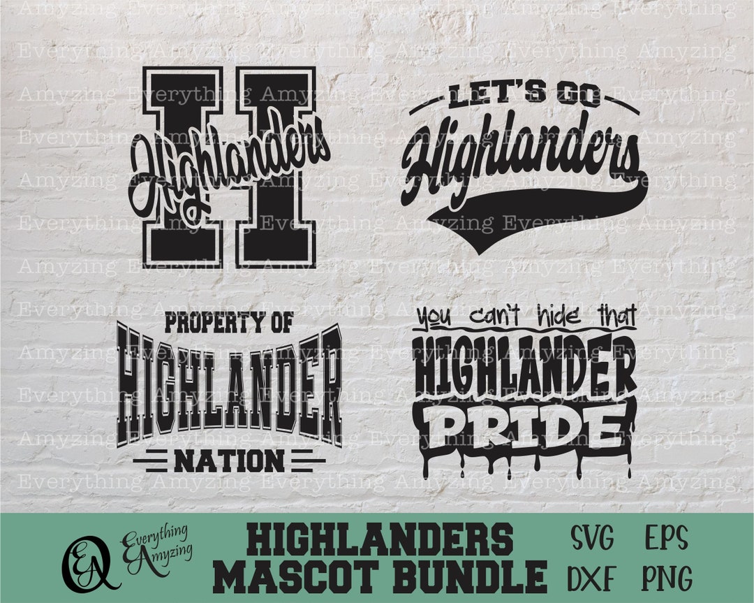 Highlanders Mascot Bundle Svg, Highlanders School Spirit, Highlanders ...