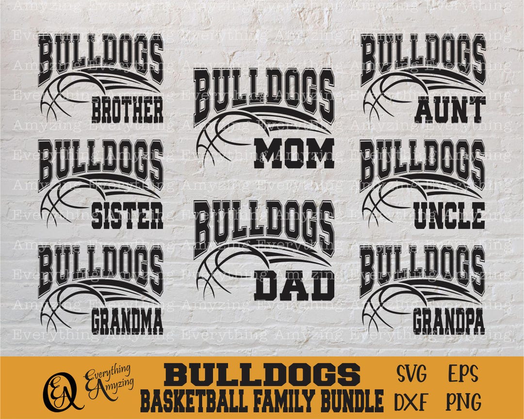 Bulldogs Basketball Family Bundle Svg, Basketball Dad Svg, Bulldog Mom ...