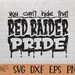 Red Raider Pride Svg, Red Raiders Mascot Svg, Red Raiders School Spirit ...