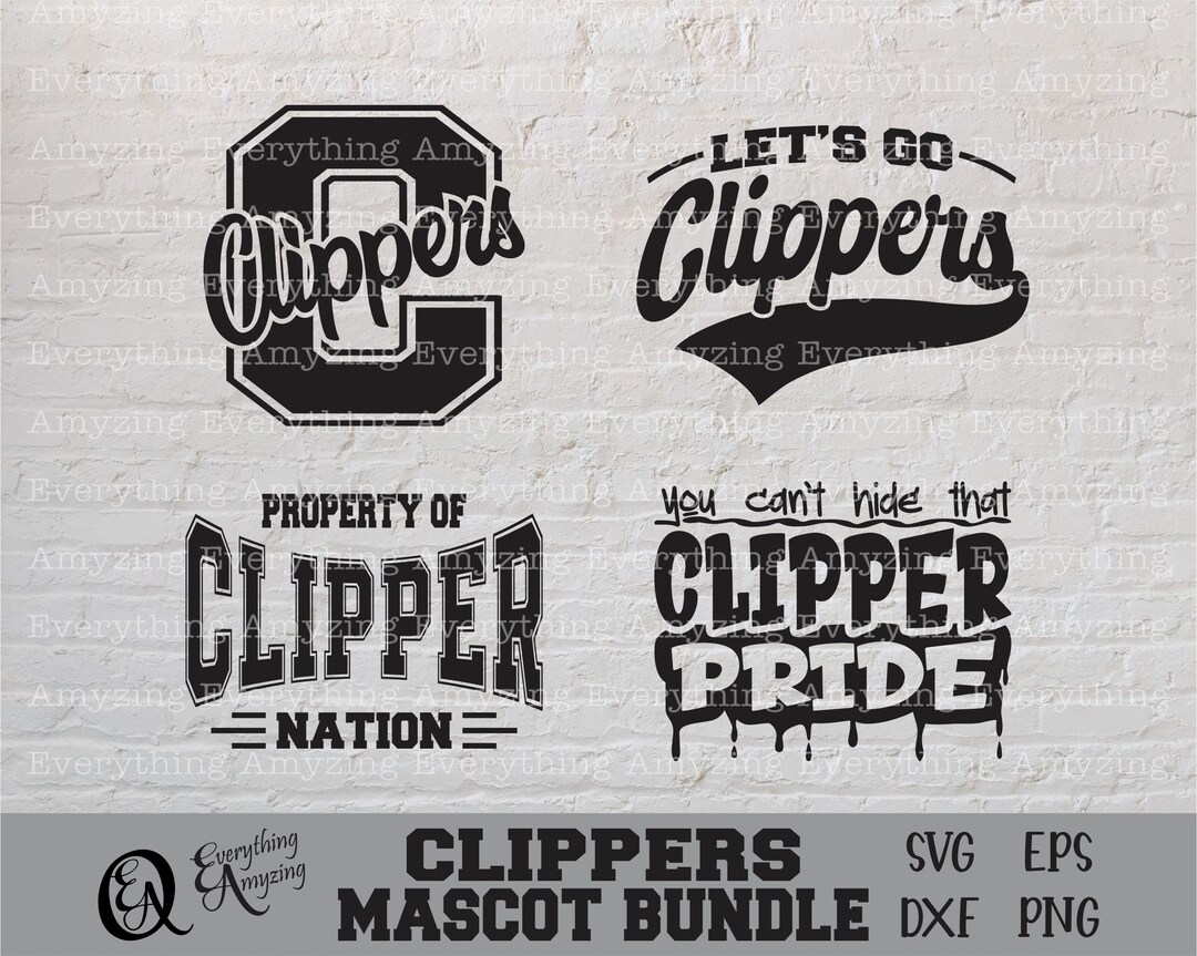 Clippers Mascot Bundle Svg, Clippers School Spirit Svg, Clippers ...