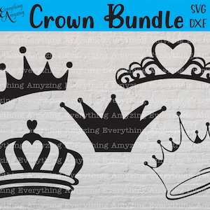 Crown SVG Bundle, Tiara Svg, Princess Crown Svg, Royal Svg, Queen Crown ...