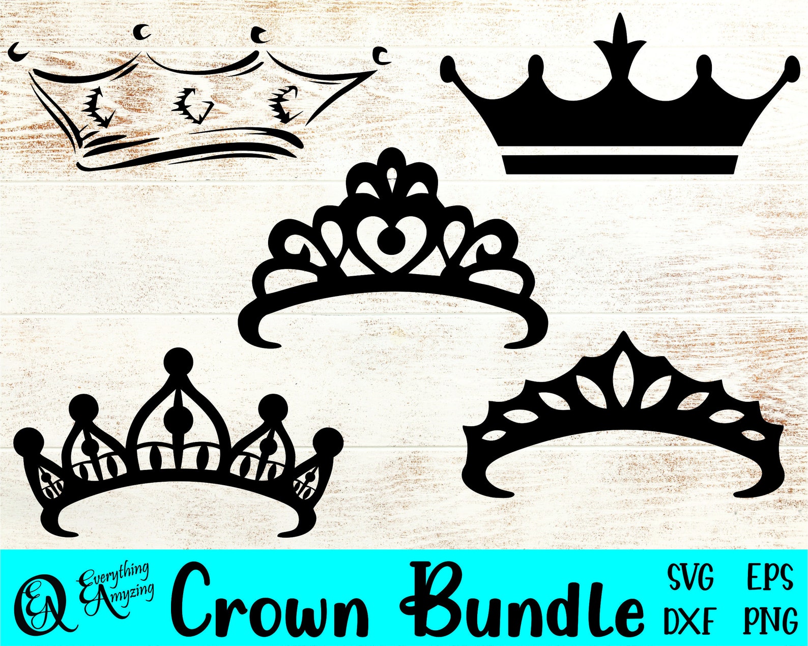 Crown SVG Bundle Tiara Svg Princess Crown Svg Royal Svg - Etsy