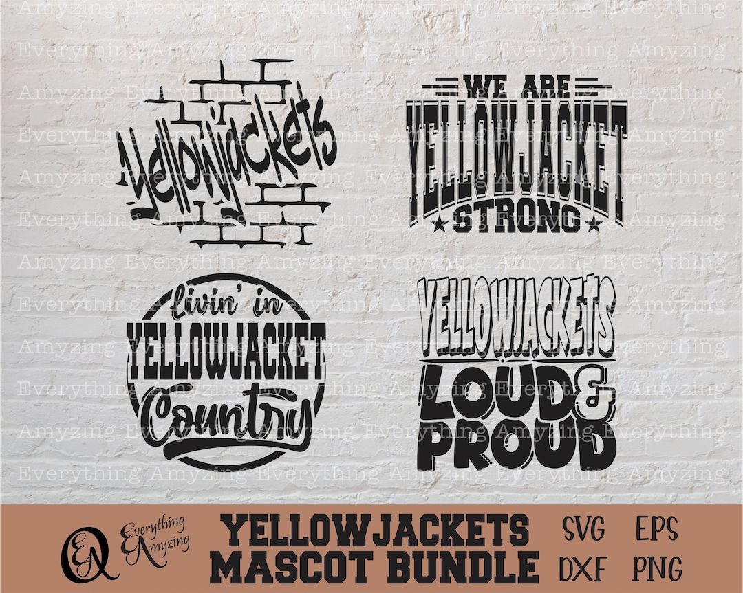 Yellowjackets Mascot Bundle Svg, Yellowjacket School Spirit Svg ...