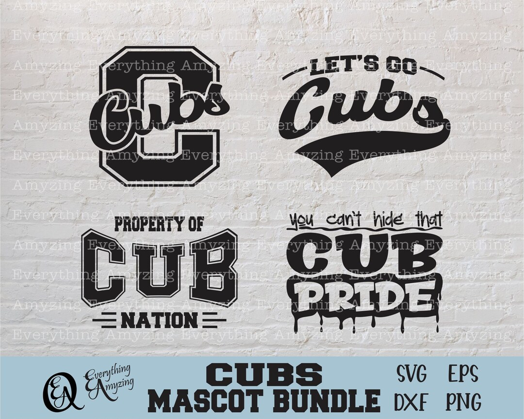 Cubs Mascot Bundle Svg, Cubs School Spirit Svg, Cubs Cheerleading Svg ...