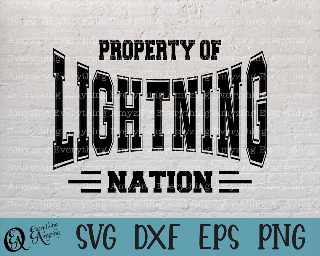 Lightning Nation Svg, Lightning Mascot Svg, Lightning School Spirit Svg ...