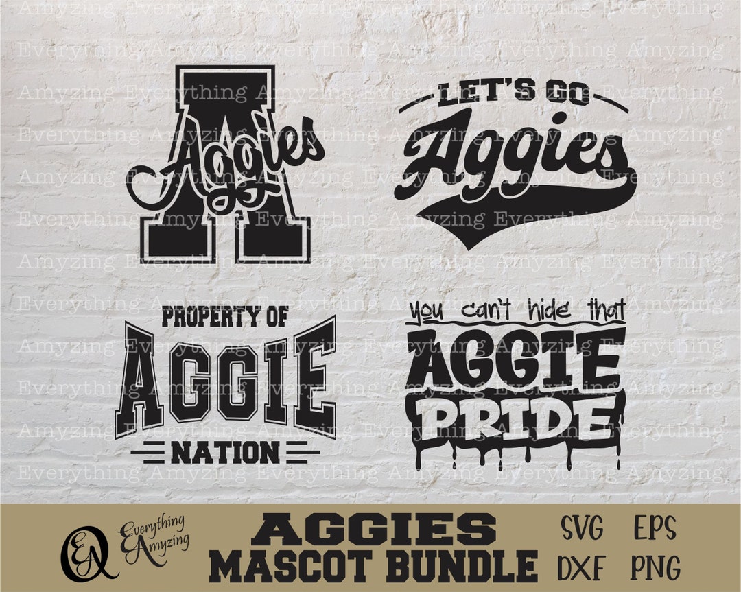 Aggies Mascot Bundle Svg, Aggies School Spirit Svg, Aggies Cheerleading ...